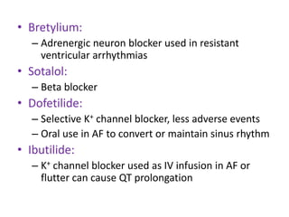 Antiarrhythmic drugs bds | PPTX