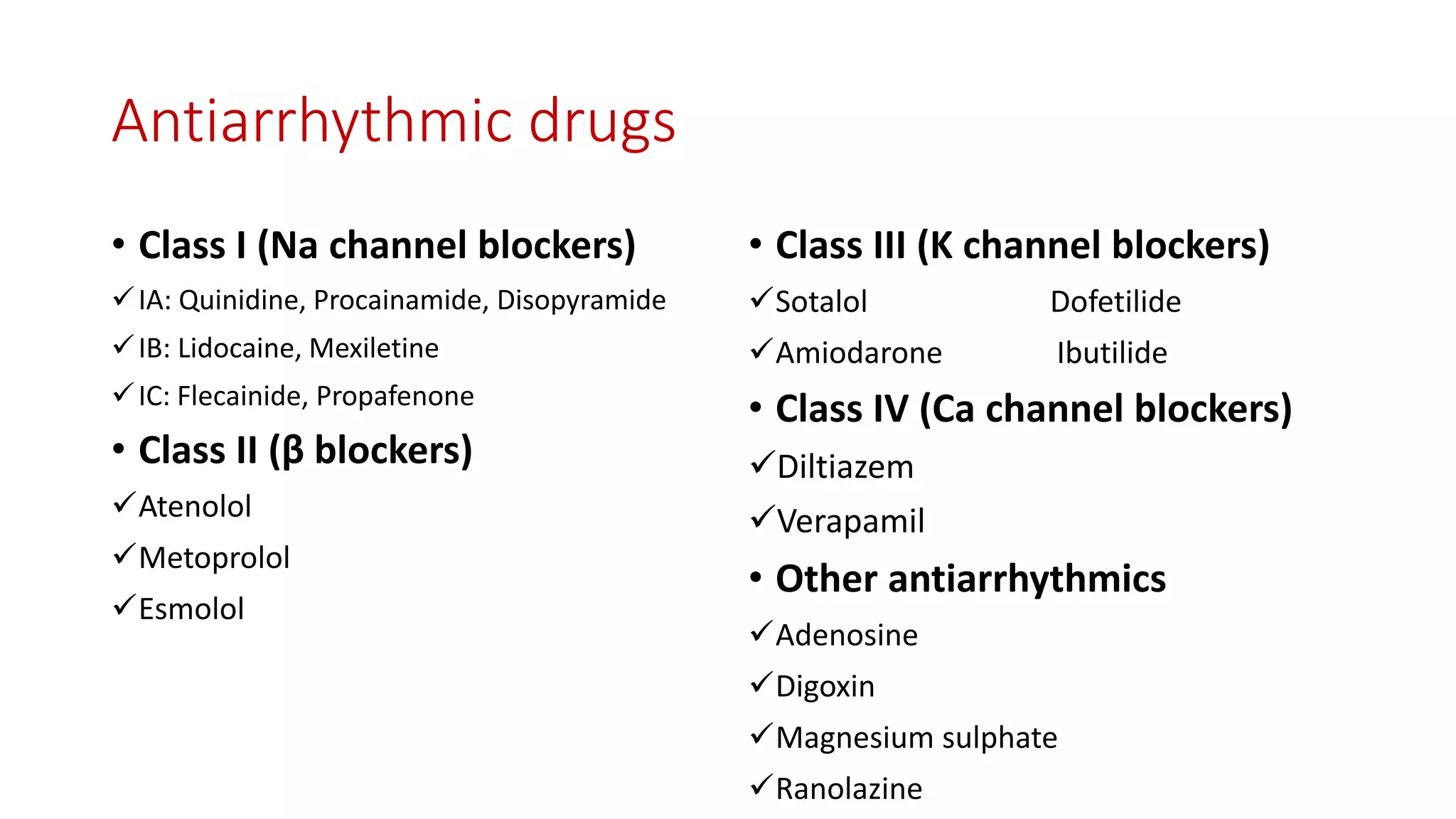 Antiarrhythmics | PPTX