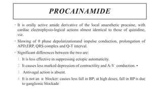 Pharmacology of Antiarrhythmic drugs | PPTX