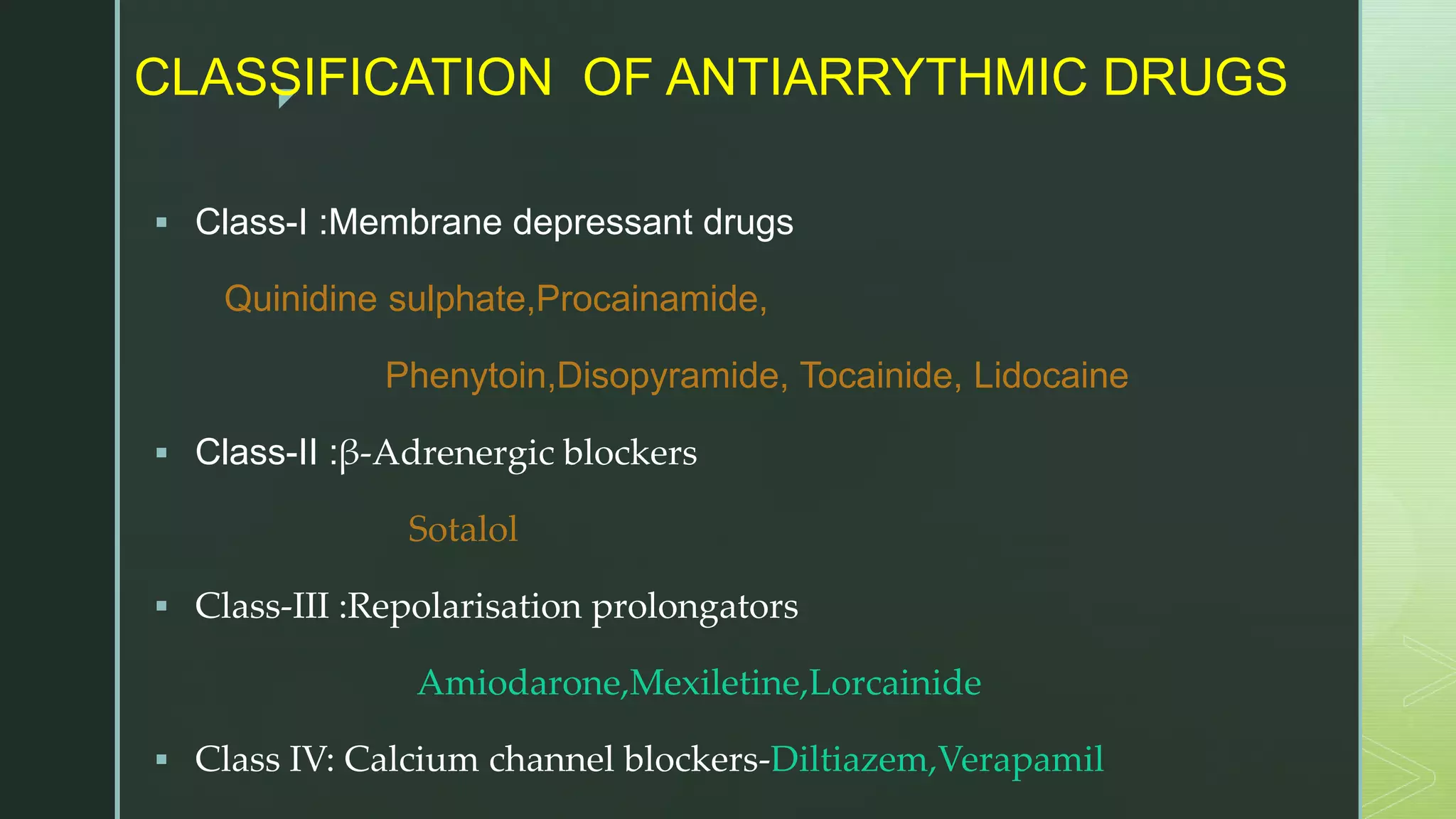 Antiarrythmic drugs | PPTX | Heart and Cardiovascular Diseases ...