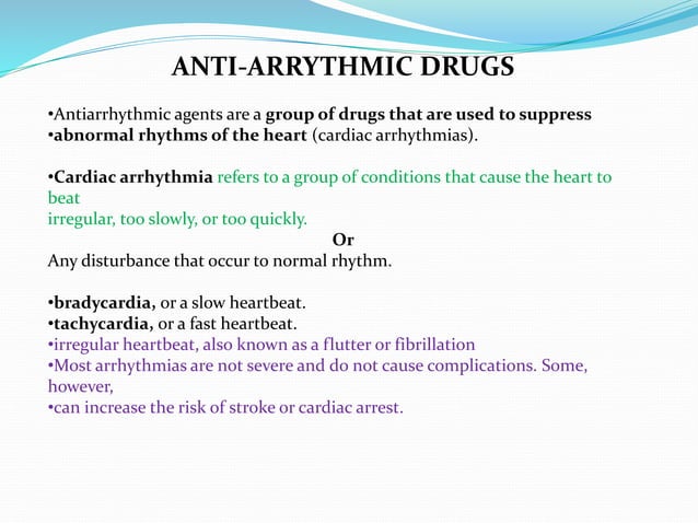 Antiarrythmic drugs (Pharmacology-D.pharm 2nd yr) | PPTX