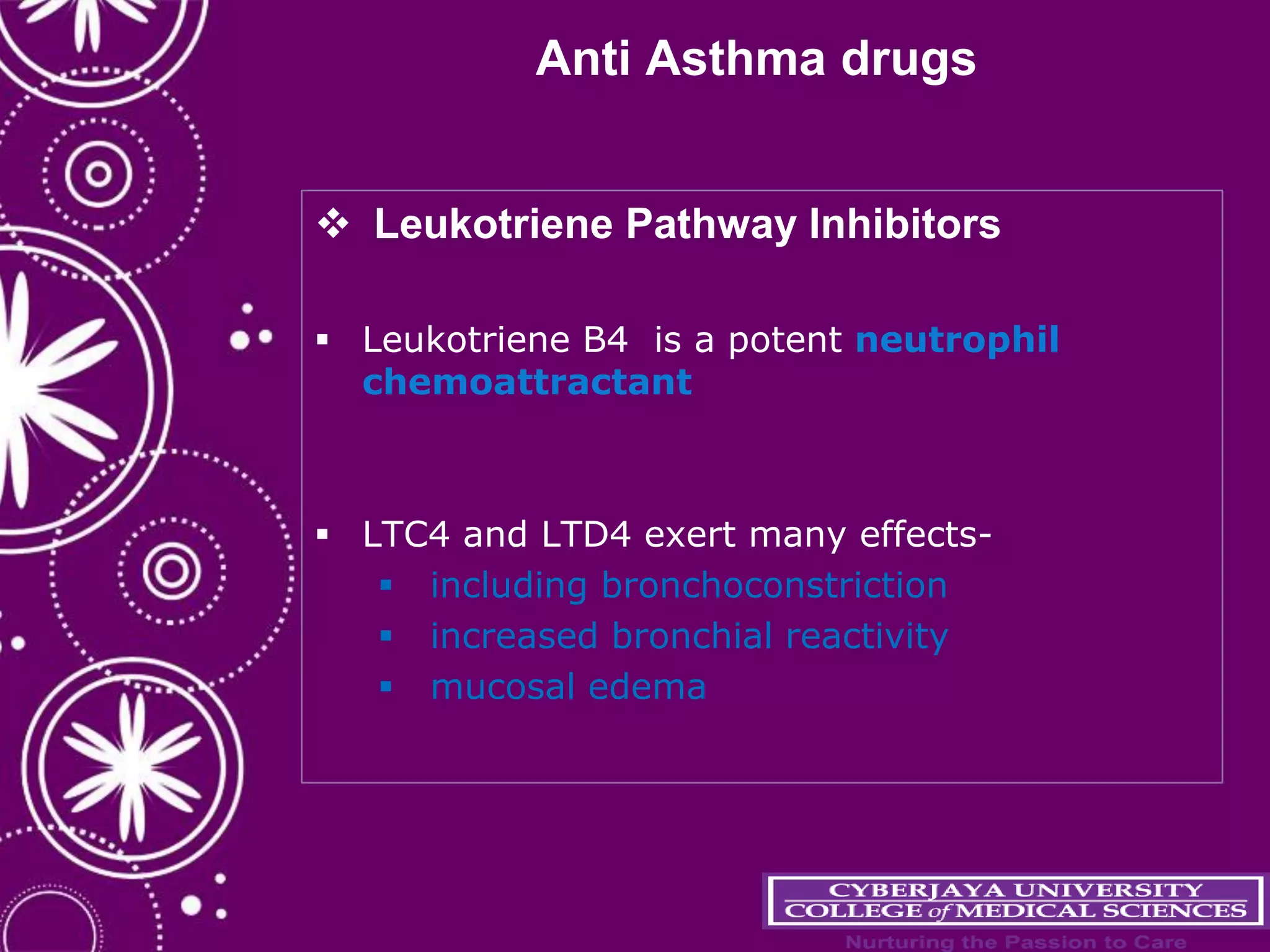 Anti asthma drugs | PDF