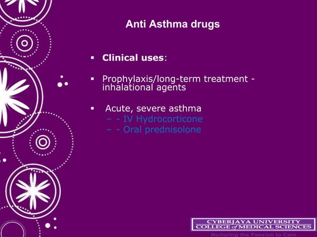 Anti asthma drugs | PDF | Lung and Respiratory Health | Diseases and ...