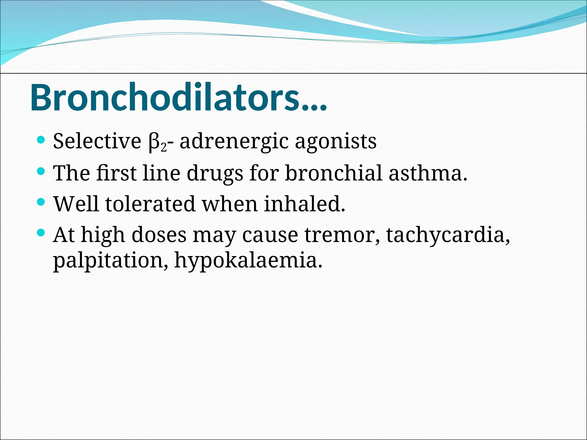 Drugs used in the treatment of Asthma: A Respiratory tract disease | PPT