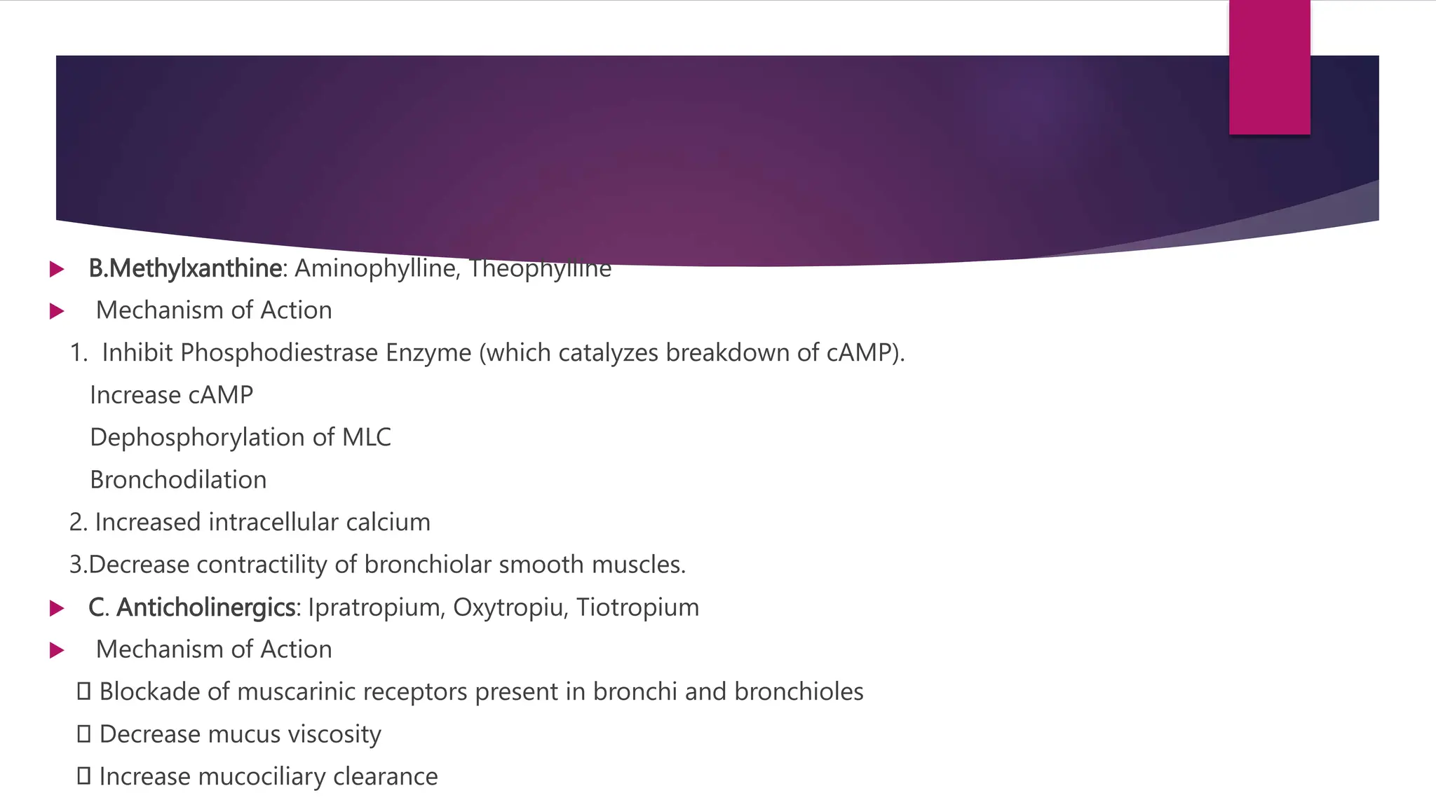 antiasthmatic drugs ,mechanism of action, adverse effects | PPTX