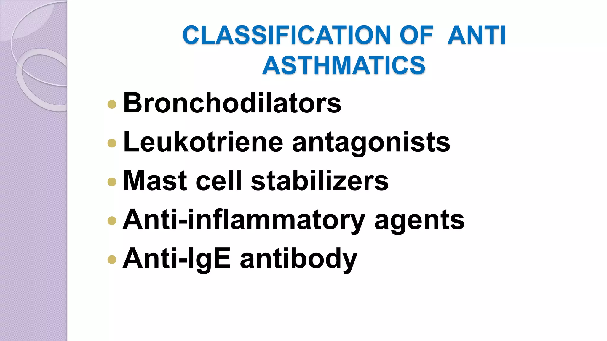 Antiasthmatic Drugs | PPTX
