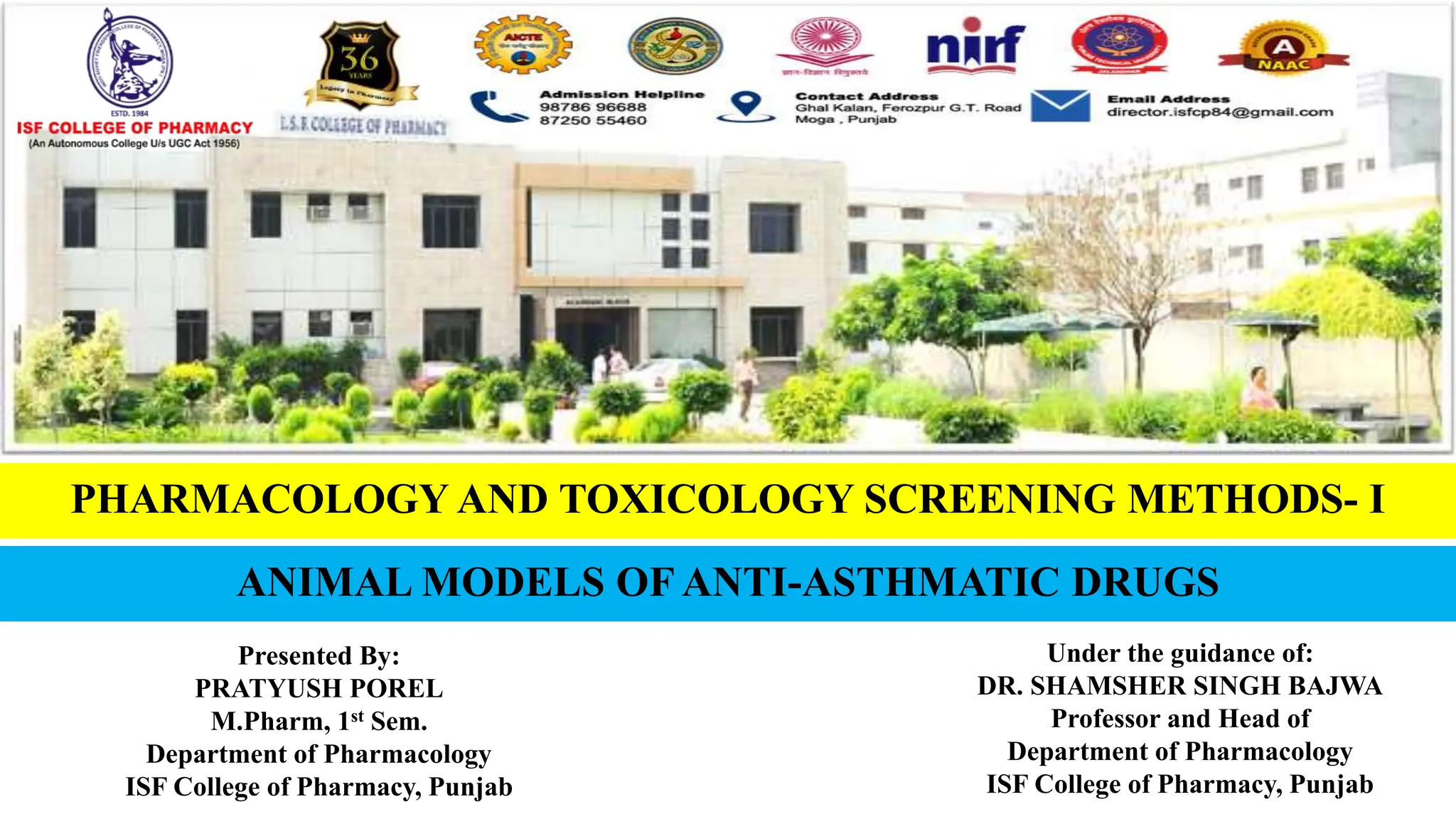 ANTI ASTHMATIC DRUG SCREENING MODEL.pptx