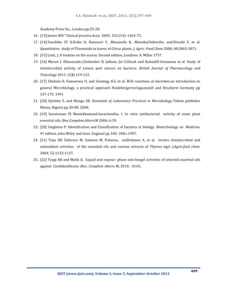 ANTIBACTERIAL ACTIVITY OF Citrus limonON Acnevulgaris (PIMPLES) | PDF