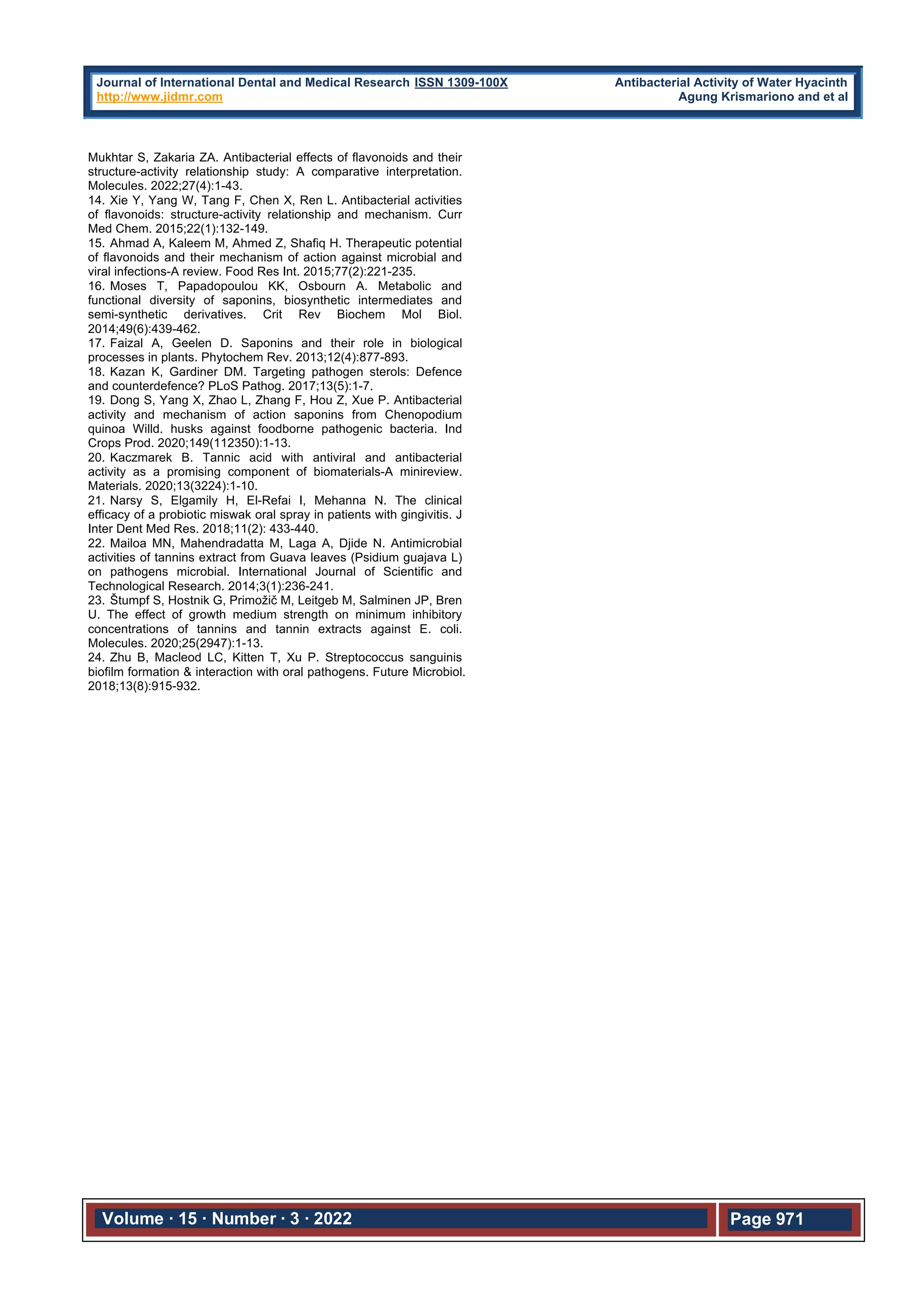 Antibacterial Activity of Water Hyacinth (Eichhornia Crassipes) Leaf ...