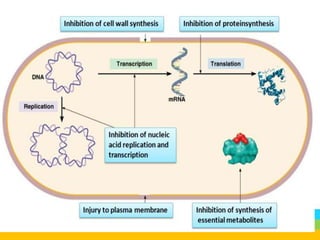 Antibacterial chemicals bactericidal and bacteriostatic agents | PPTX