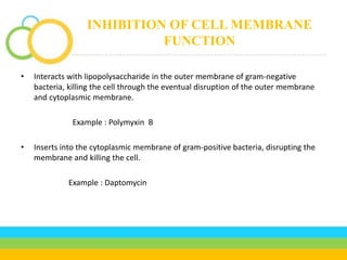 Antibacterial chemicals bactericidal and bacteriostatic agents | PPTX
