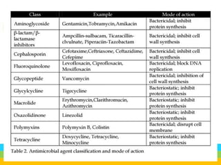 Antibacterial chemicals bactericidal and bacteriostatic agents | PPTX