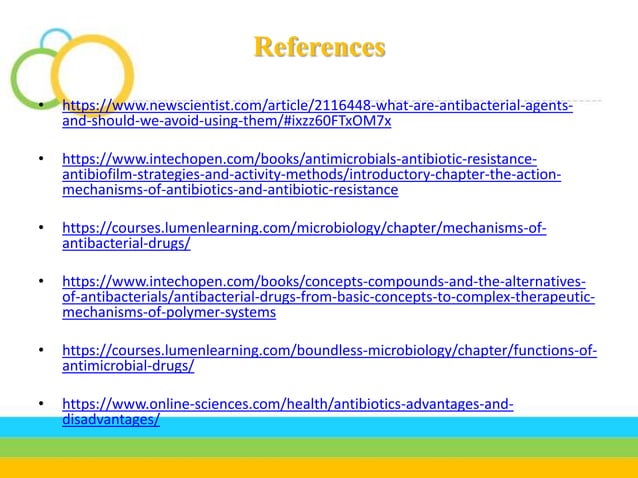 Antibacterial chemicals bactericidal and bacteriostatic agents | PPTX ...
