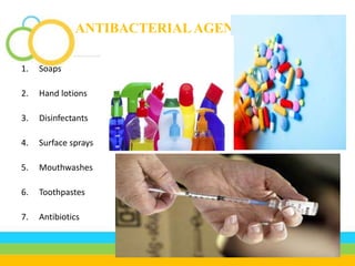 Antibacterial chemicals bactericidal and bacteriostatic agents | PPTX