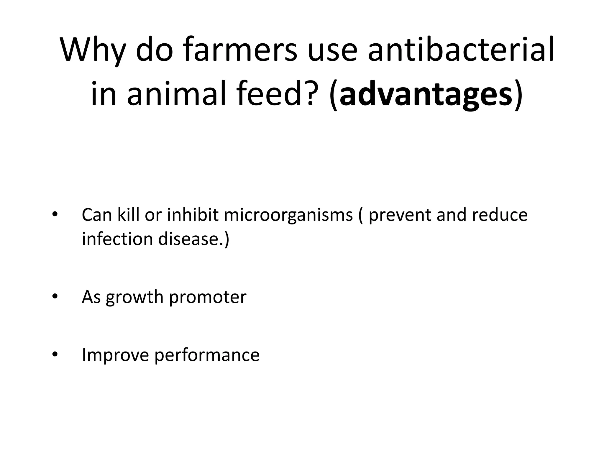 Antibacterial in animal feed | PDF