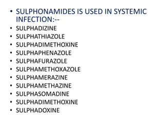 Antibacterial sulphonamides | PPT