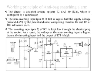 Anti bag snatching alarm | PPTX