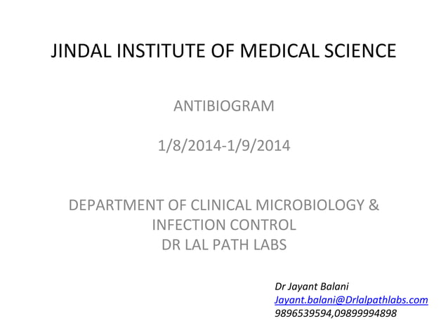 Antibiogram | PPTX | Infectious Diseases | Diseases and Conditions