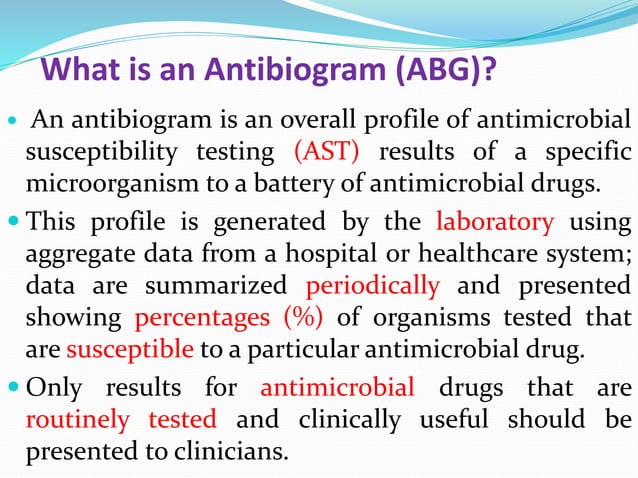 Antibiogram CLSI Recommendations | PPTX
