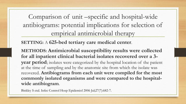 It's More Fun Doing the Antibiogram | PPT