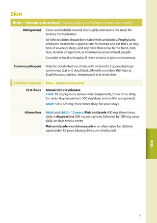 Antibioitcs guide choice for common infection (doc toon.page) | PDF