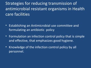 Infection Control and Antibiotic resistance | PPT
