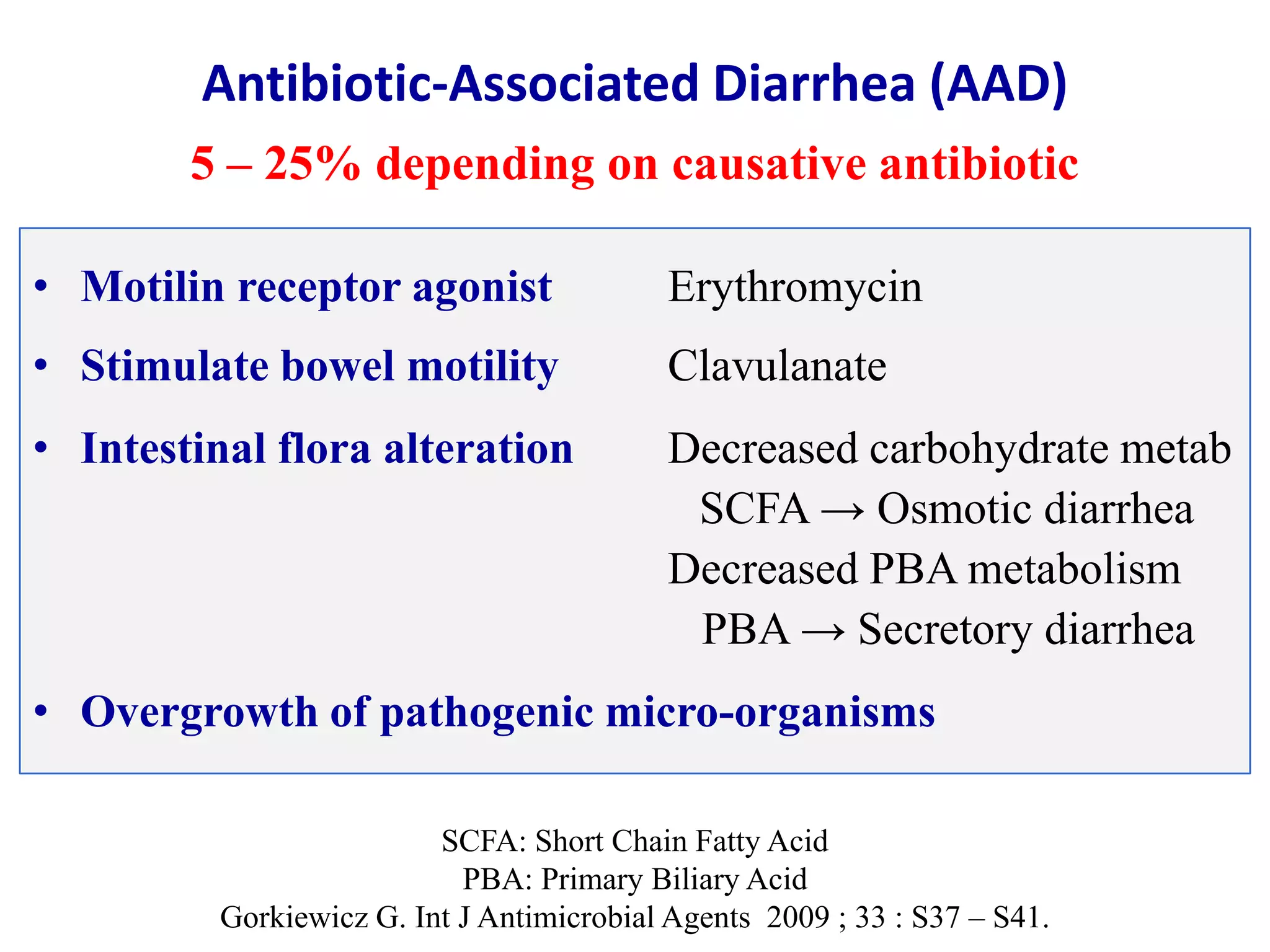 Antibiotic associated diarrhea | PPTX