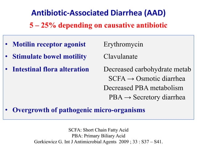 Antibiotic associated diarrhea | PPTX | Digestive Disorders | Diseases ...