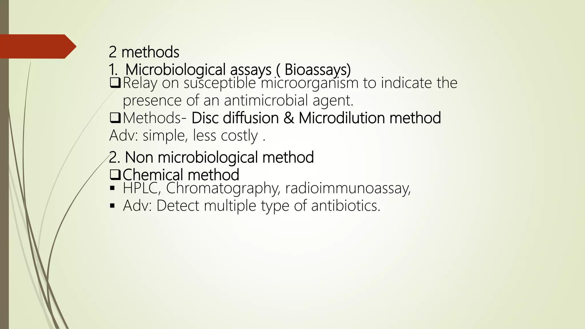 Antibiotic assay in blood and other body fluids | PPTX