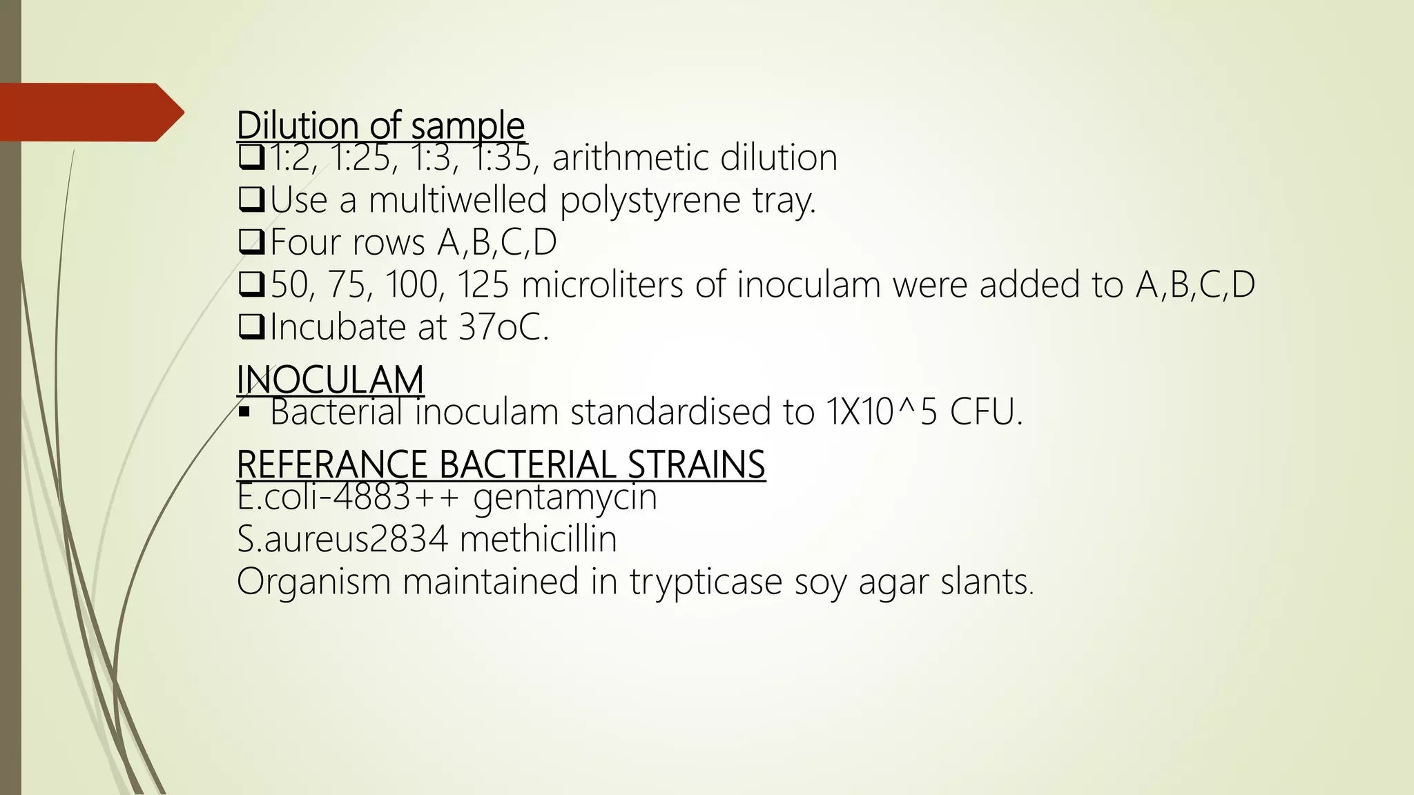 Antibiotic assay in blood and other body fluids | PPTX