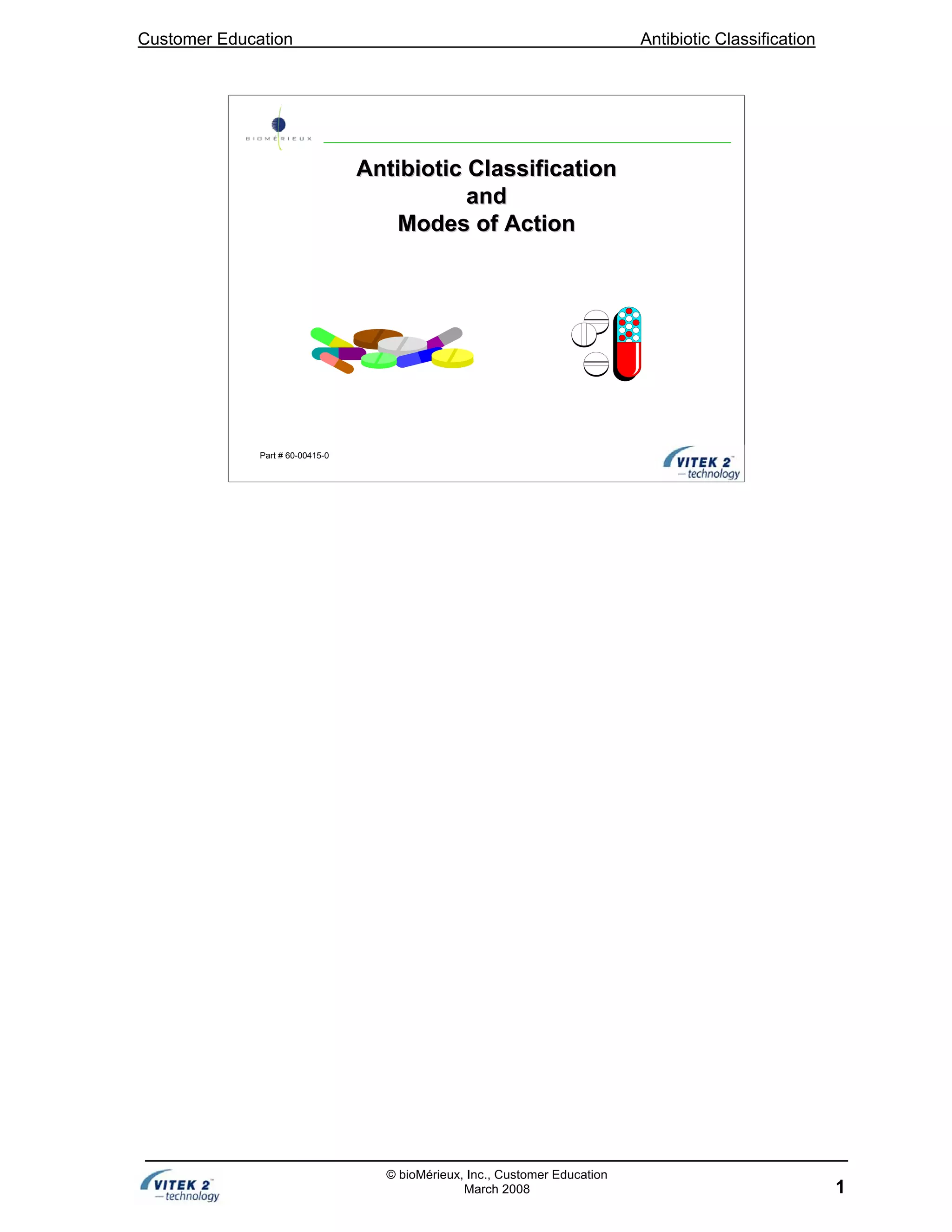 Antibiotic classification | PDF