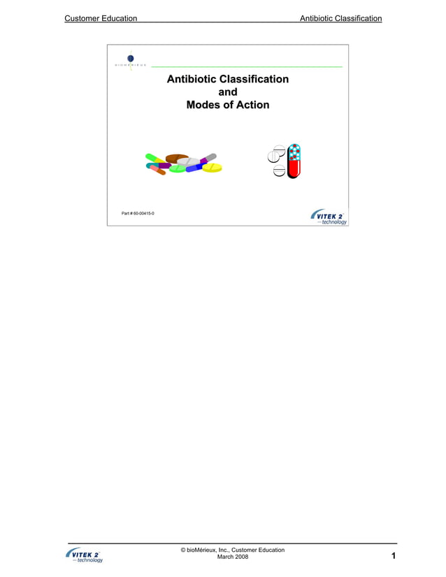 Antibiotic classification | PDF