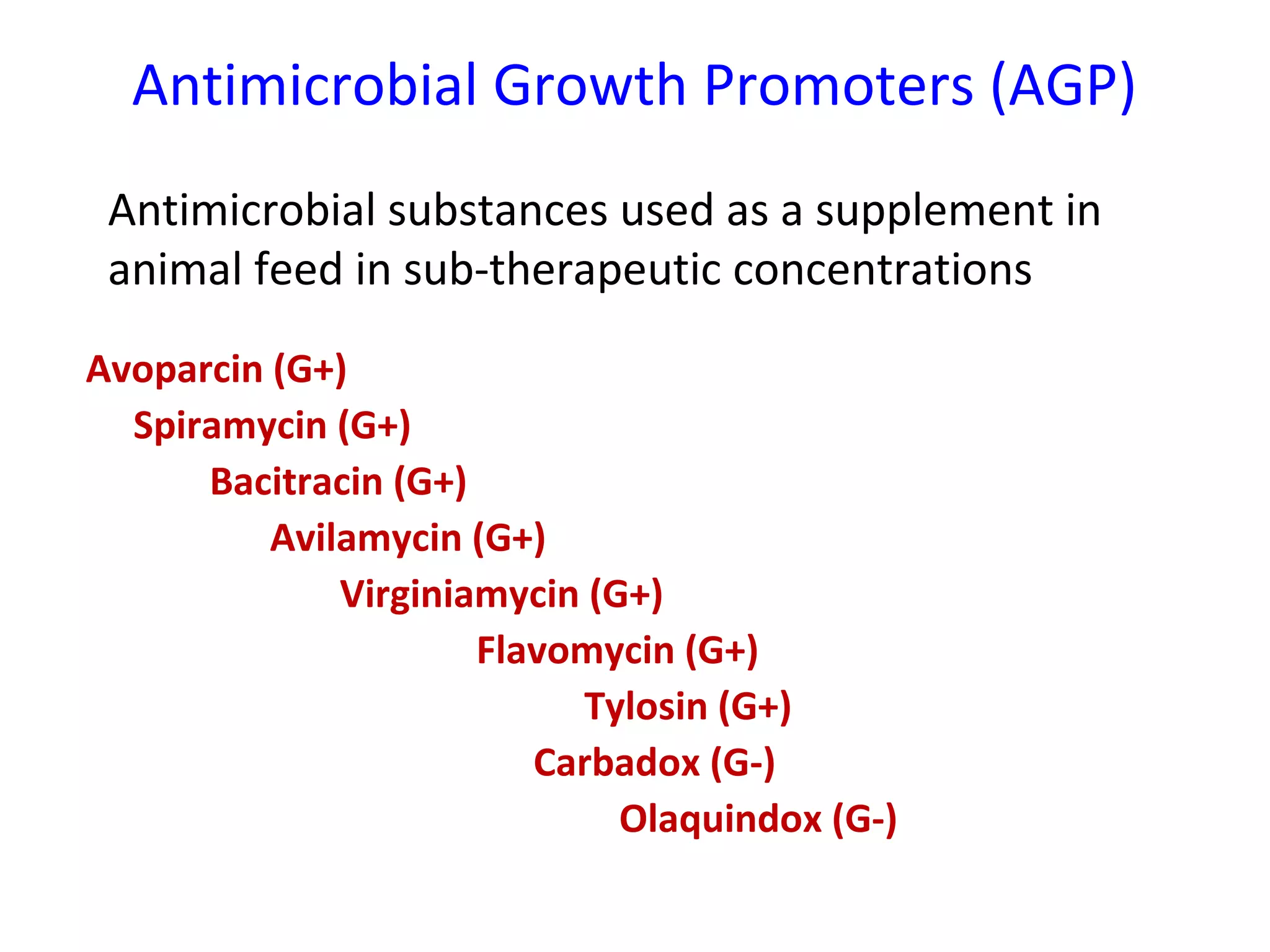 Antibiotic growth promoter in livestock and Poultry: Antimicrobial ...