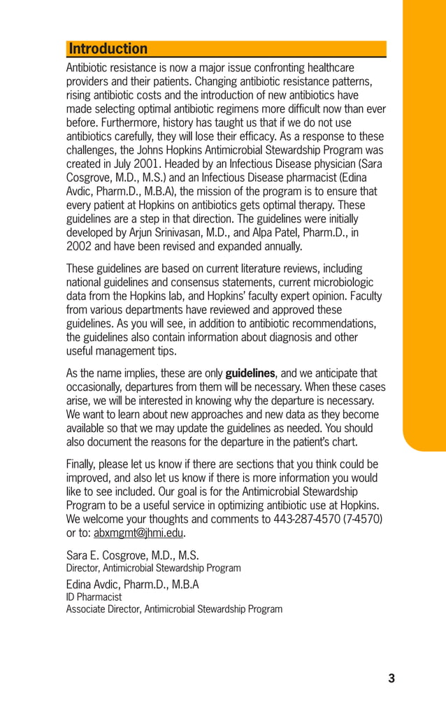 Antibiotic guidelines - John hopkins | PDF