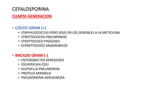 ANTIBIOTICOS ESPECTRO BACTERIANO farmaco | PDF