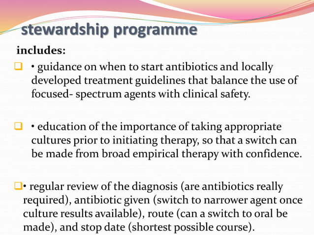 Antibiotic Policies and stewardship.pptx | Infectious Diseases | Diseases and Conditions