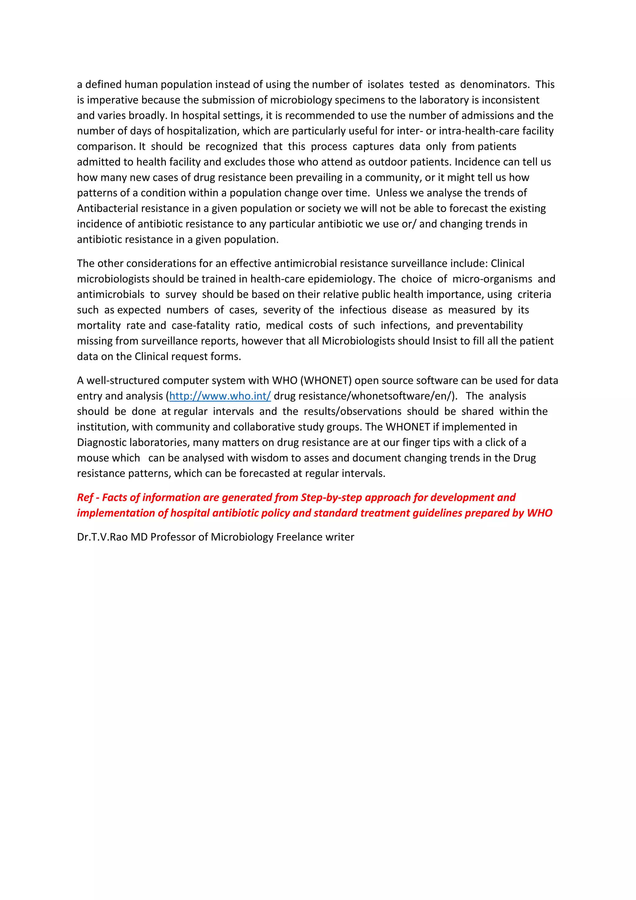 ANTIBIOTIC POLICY ROLE OF DIAGNOSTIC MICROBIOLOGY LABORATORY | PDF