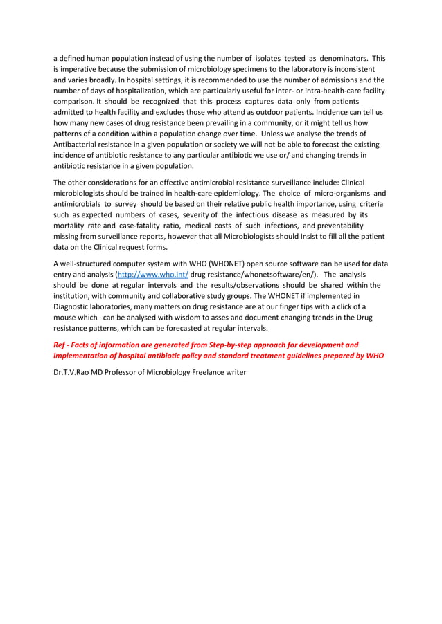 ANTIBIOTIC POLICY ROLE OF DIAGNOSTIC MICROBIOLOGY LABORATORY | PDF