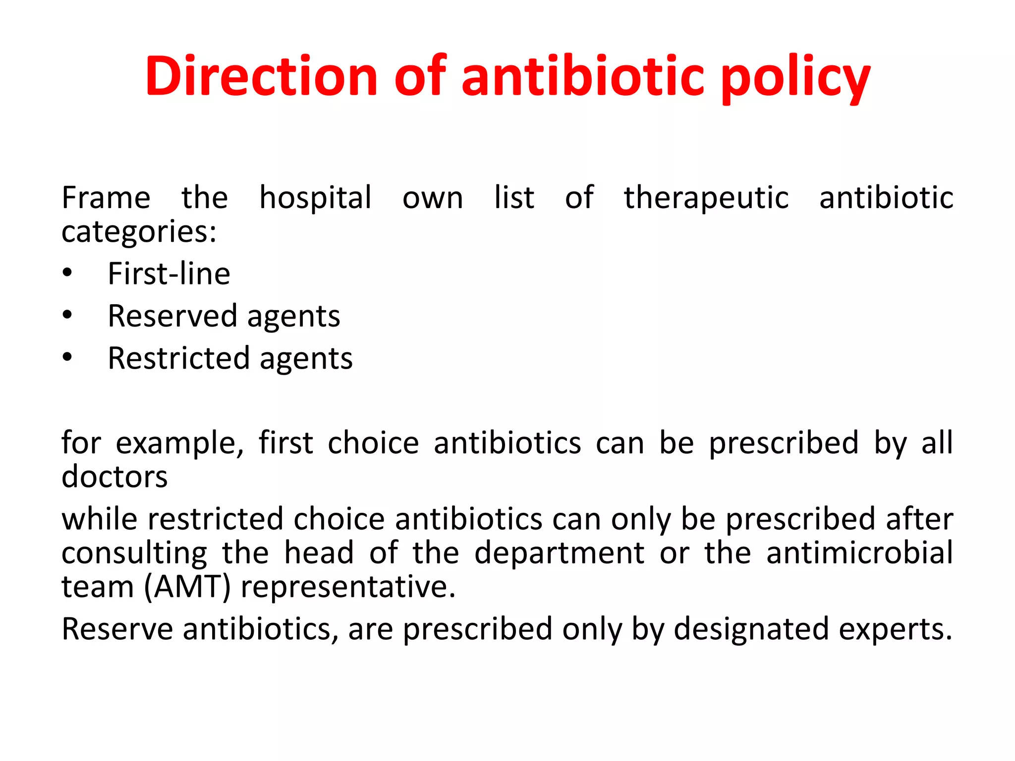 Antibiotic policy | PPTX