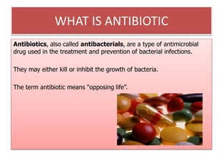 Antibiotic ppt by shuman 2 | PPTX | Infectious Diseases | Diseases and ...