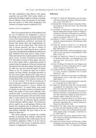 Antibiotic prophylaxis in dentoalveolar surgery (1) | PDF