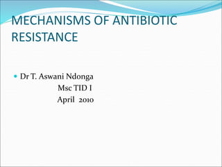ANTIBIOTIC RESISTANCE (1).ppt | Chemistry | Science