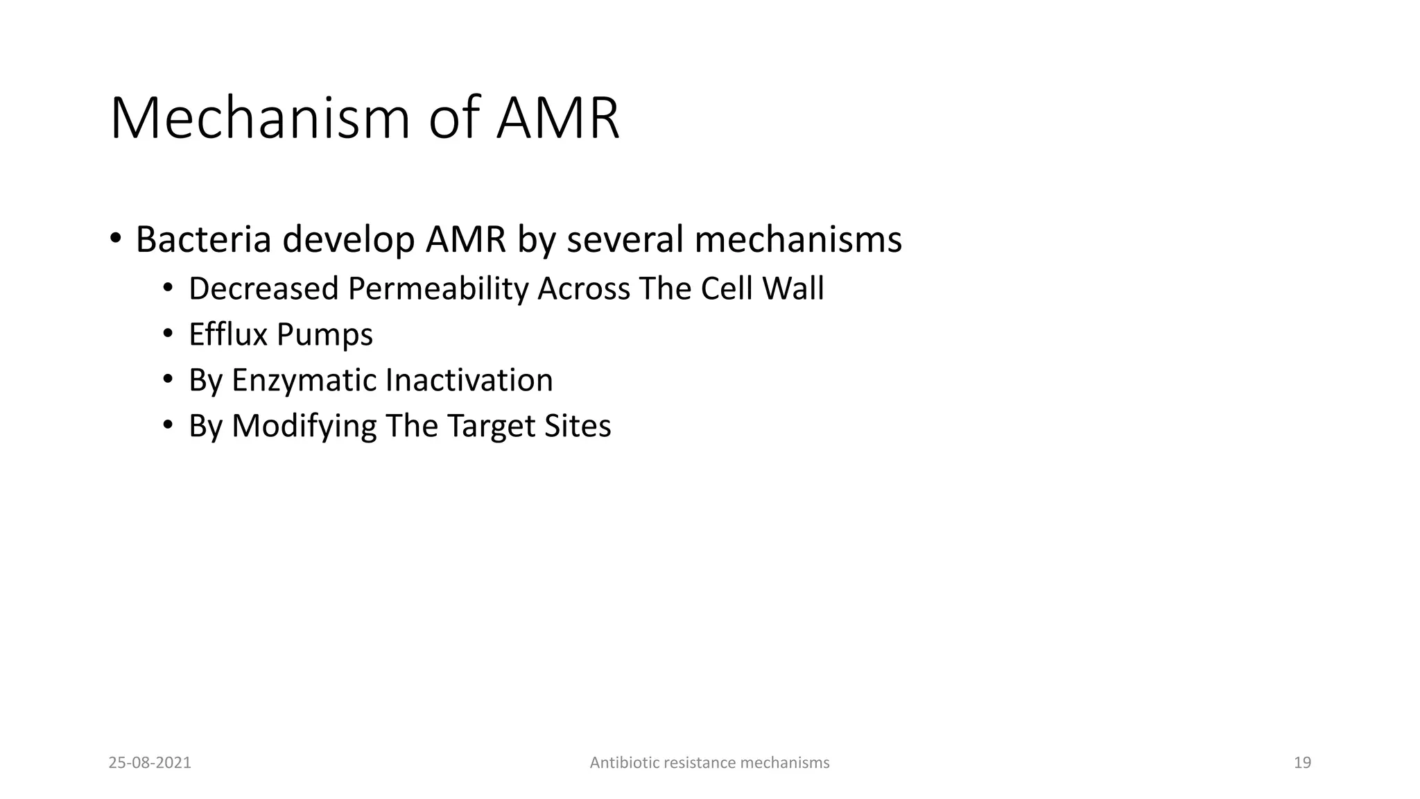 Antibiotic resistance mechanisms | PPTX