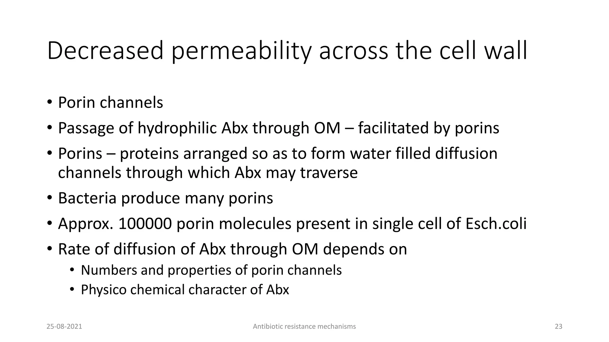 Antibiotic resistance mechanisms | PPTX