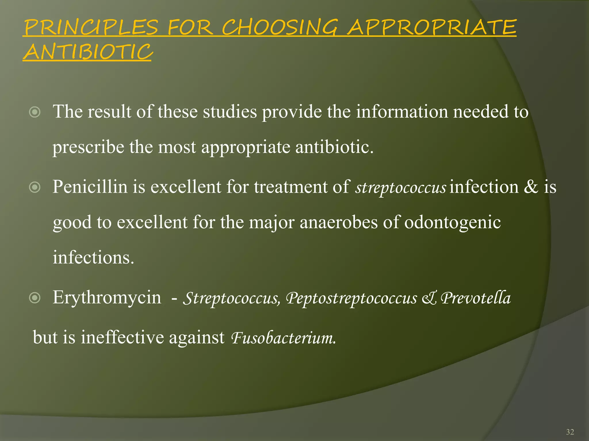 Antibiotics in Oral and Maxillofacial Surgery | PPTX