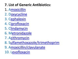 Knowledge of Antibiotics and classifications | PPTX