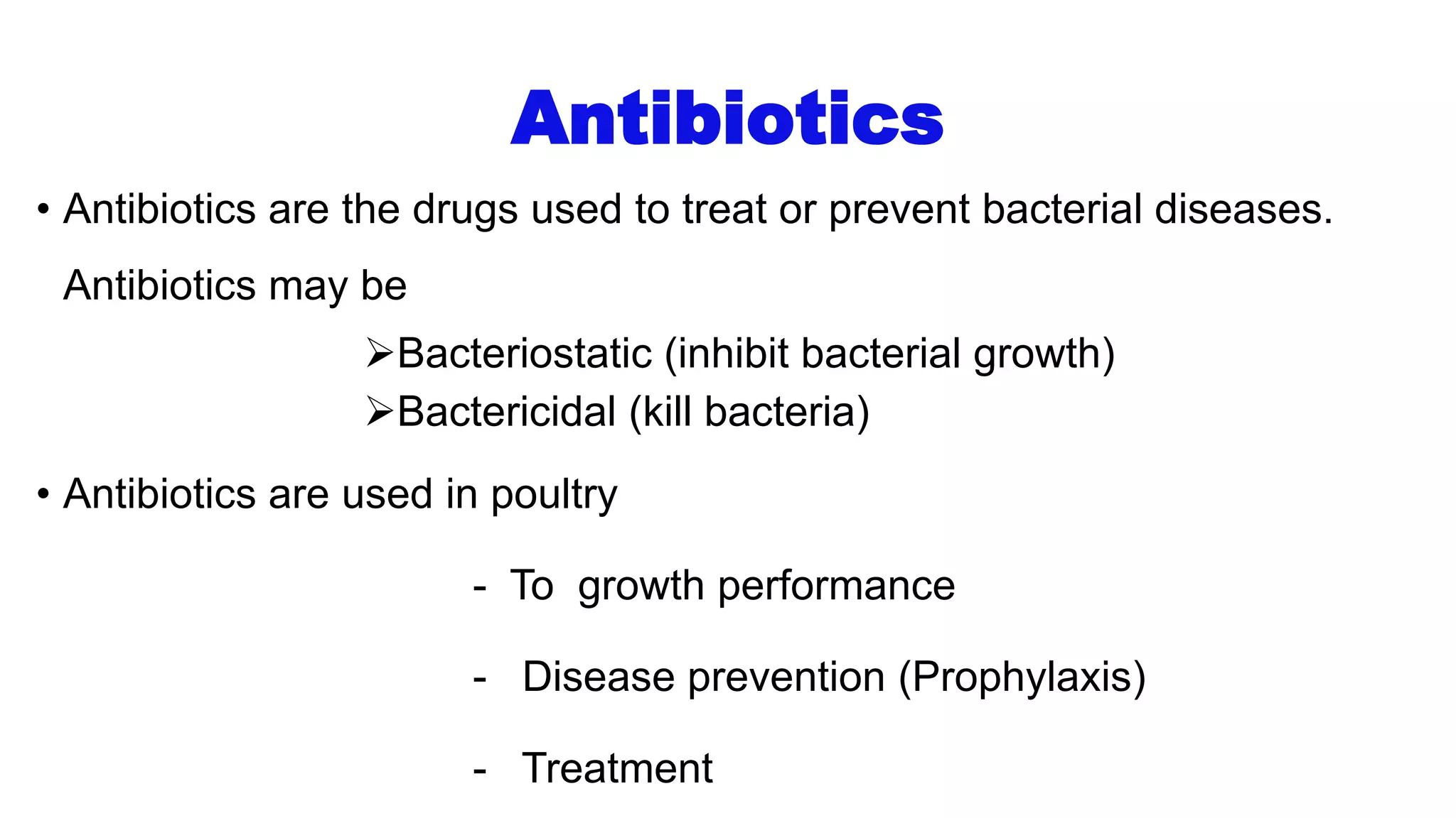 Antibiotics in Poultry | PPSX