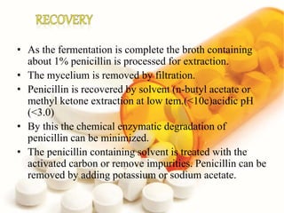 industrial production of antibiotics | PPTX