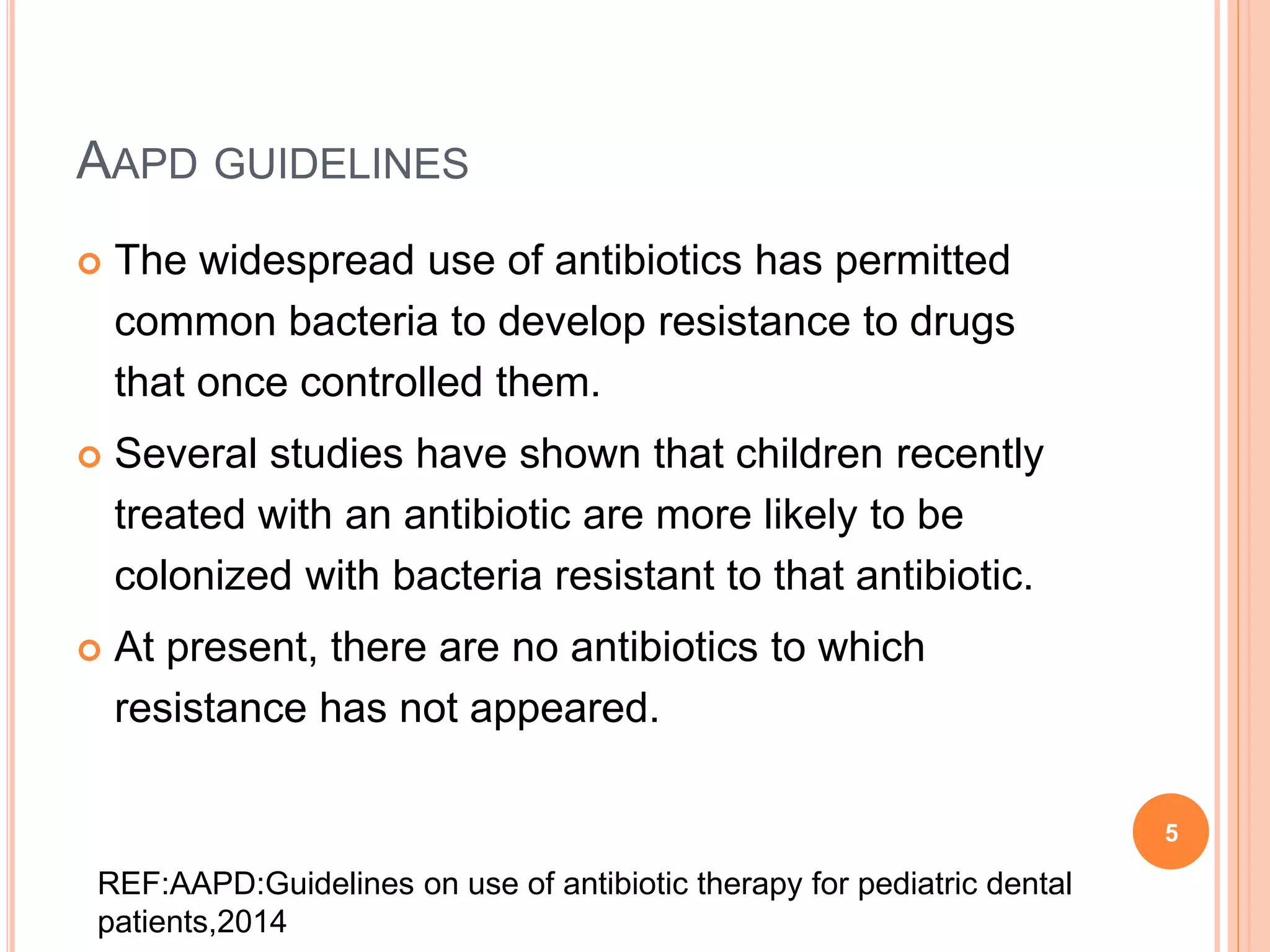Antibiotics in Pediatric Dentistry | PPTX