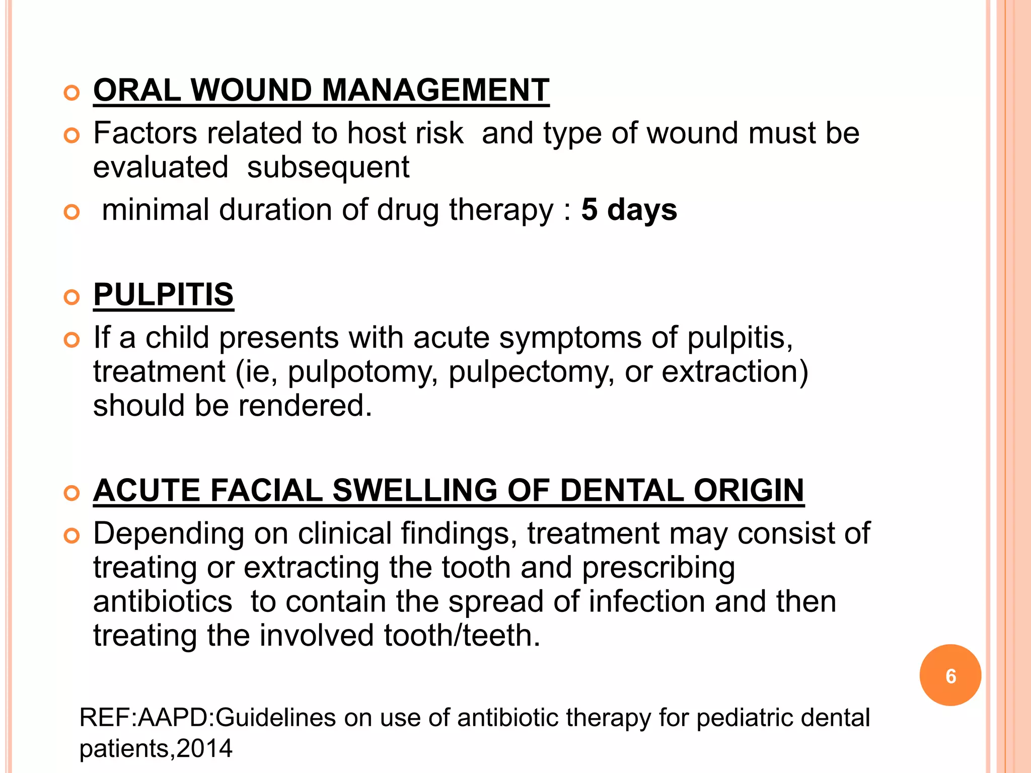 Antibiotics in Pediatric Dentistry | PPTX